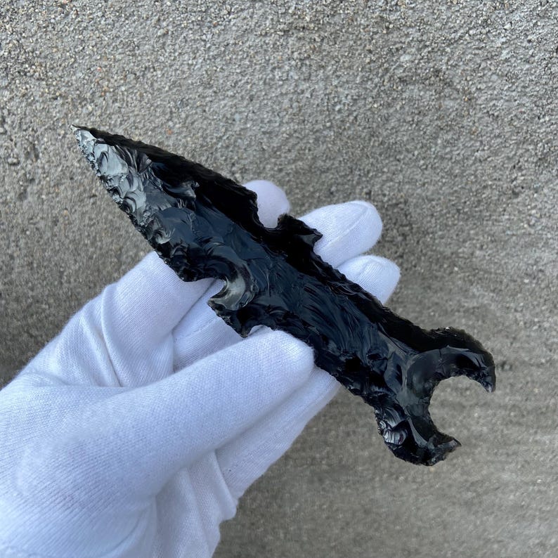 Black Obsidian Knife | Handmade Volcanic Glass Blade for Ritual ...