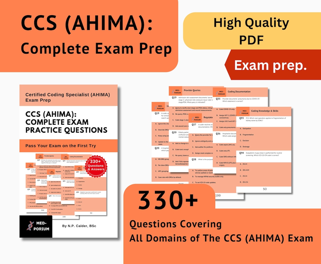 Complete CCS (AHIMA) Exam Preparation: Certified Coding Specialist 330 ...