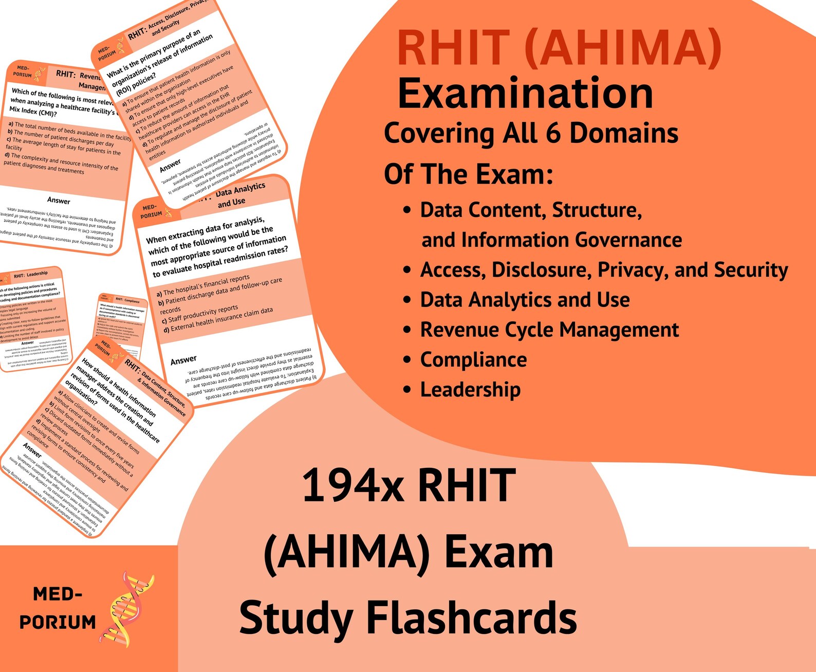 Complete RHIT (AHIMA) Exam Flashcard Set - Etsy