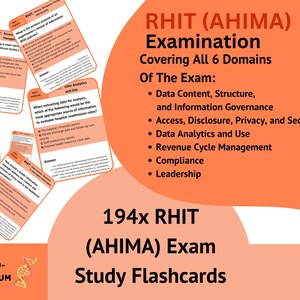 Complete RHIT (AHIMA) Exam Flashcard Set - Etsy
