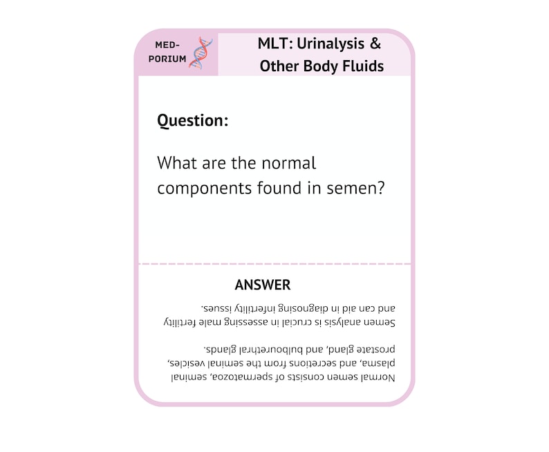 MLT (ASCP) Exam Flashcards: Urinalysis & Body Fluids - Etsy
