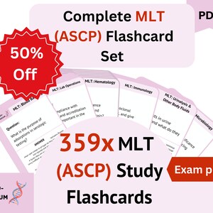 Complete MLT (ASCP) Exam Flashcard Set - Etsy