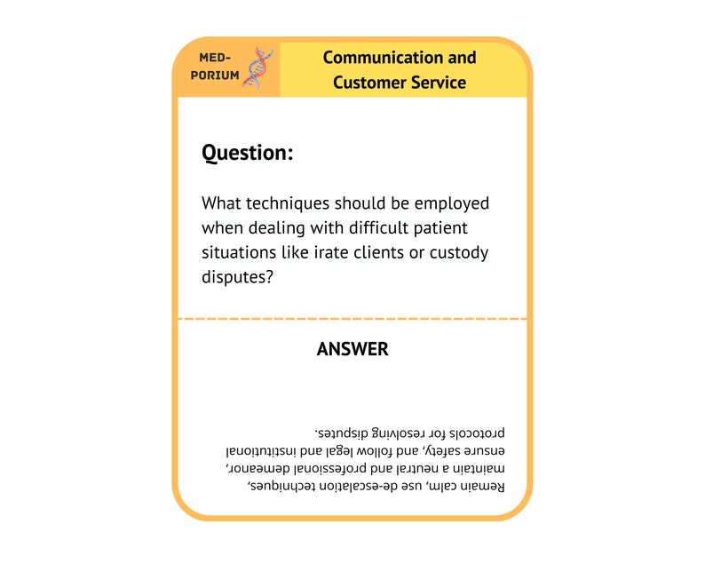 CCMA (NHA) Exam Flashcards: Communication & Customer Service - Etsy