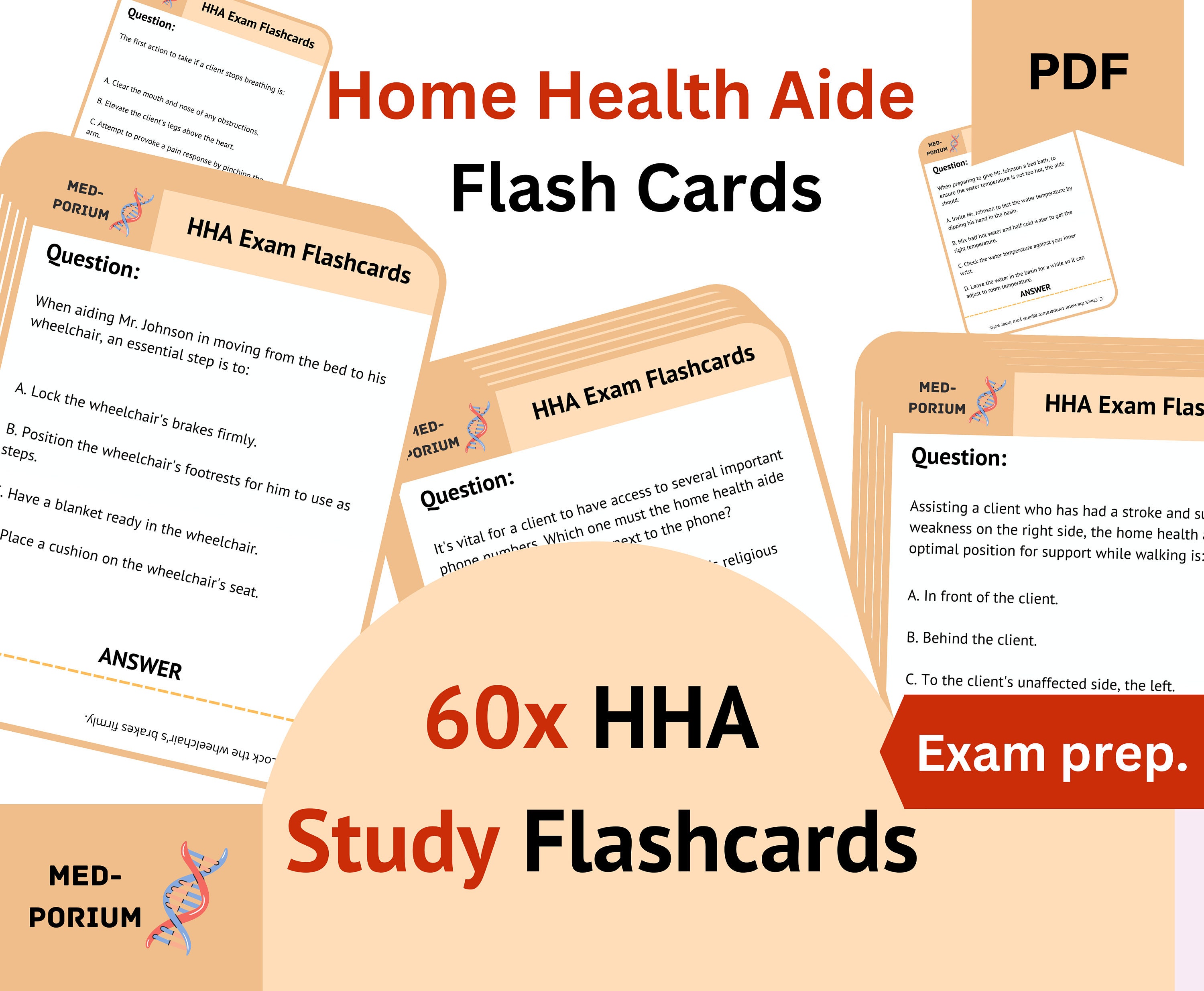 Home Health Aide (HHA) Certification Exam Flashcards - Etsy