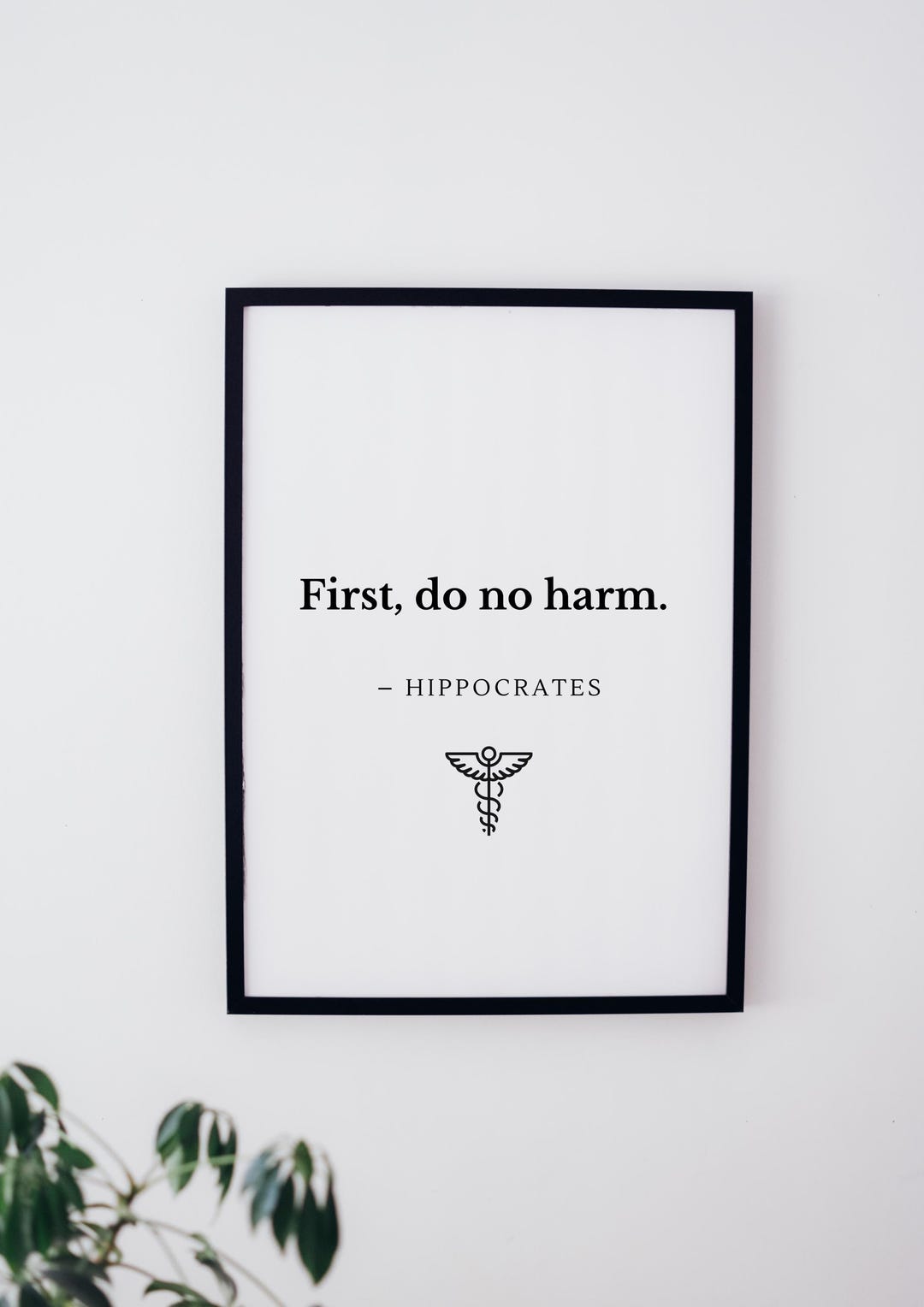 Affirmation Wall Art Hippocratic Oath First, Do No Harm - Etsy