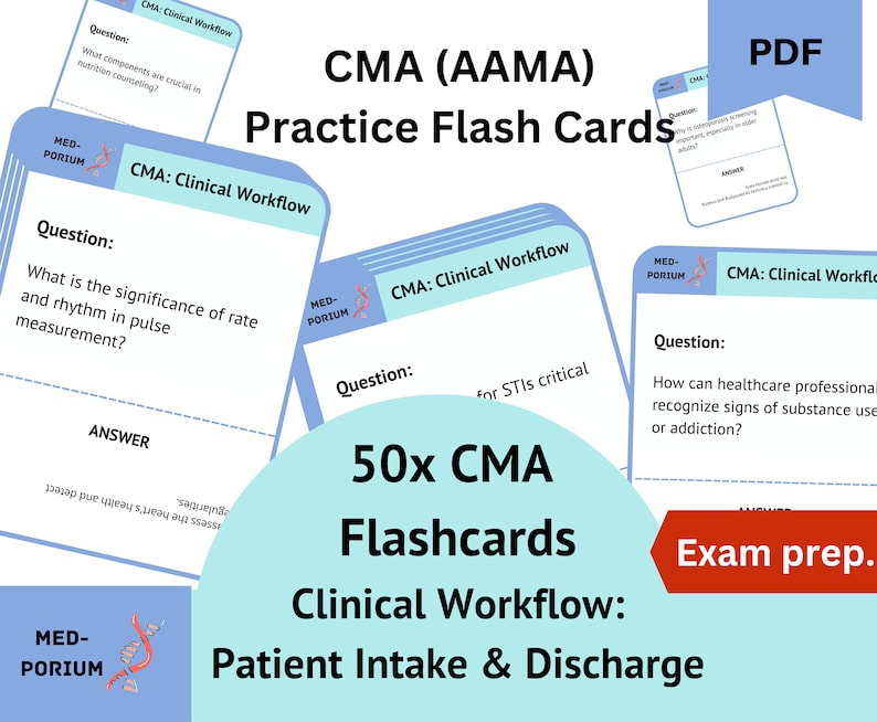 CMA (AAMA) Exam Flashcards: Clinical Workflow Patient Intake ...