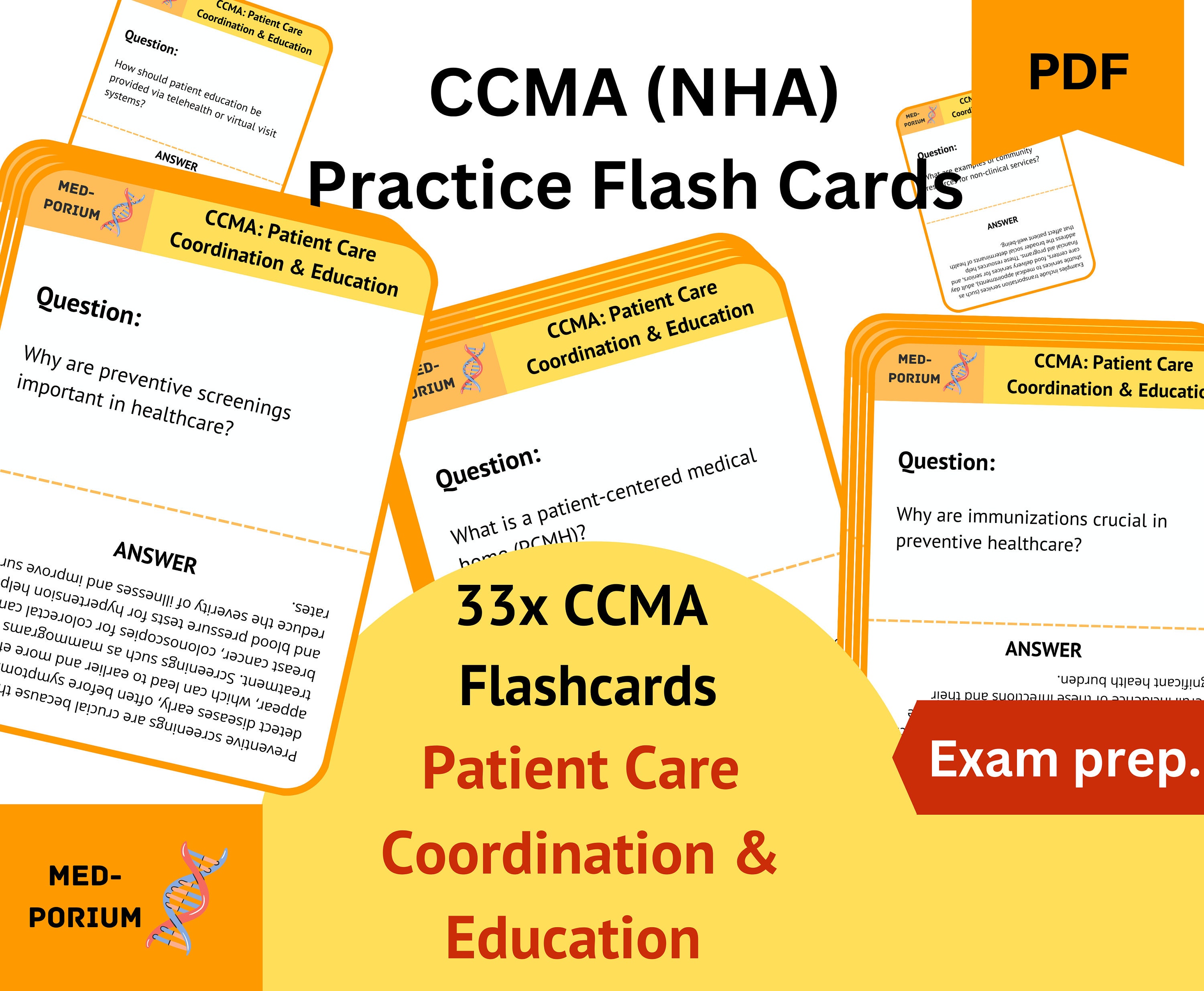 CCMA (NHA) Exam Flashcards: Patient Care Coordination & Education - Etsy
