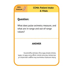 CCMA (NHA) Exam Flashcards: Patient Intake & Vitals - Etsy