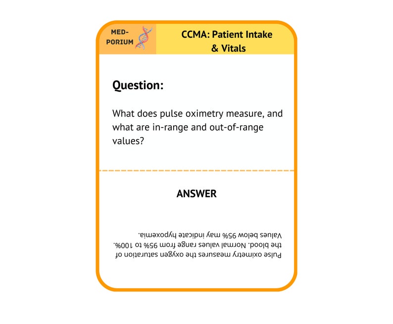 CCMA (NHA) Exam Flashcards: Patient Intake & Vitals - Etsy