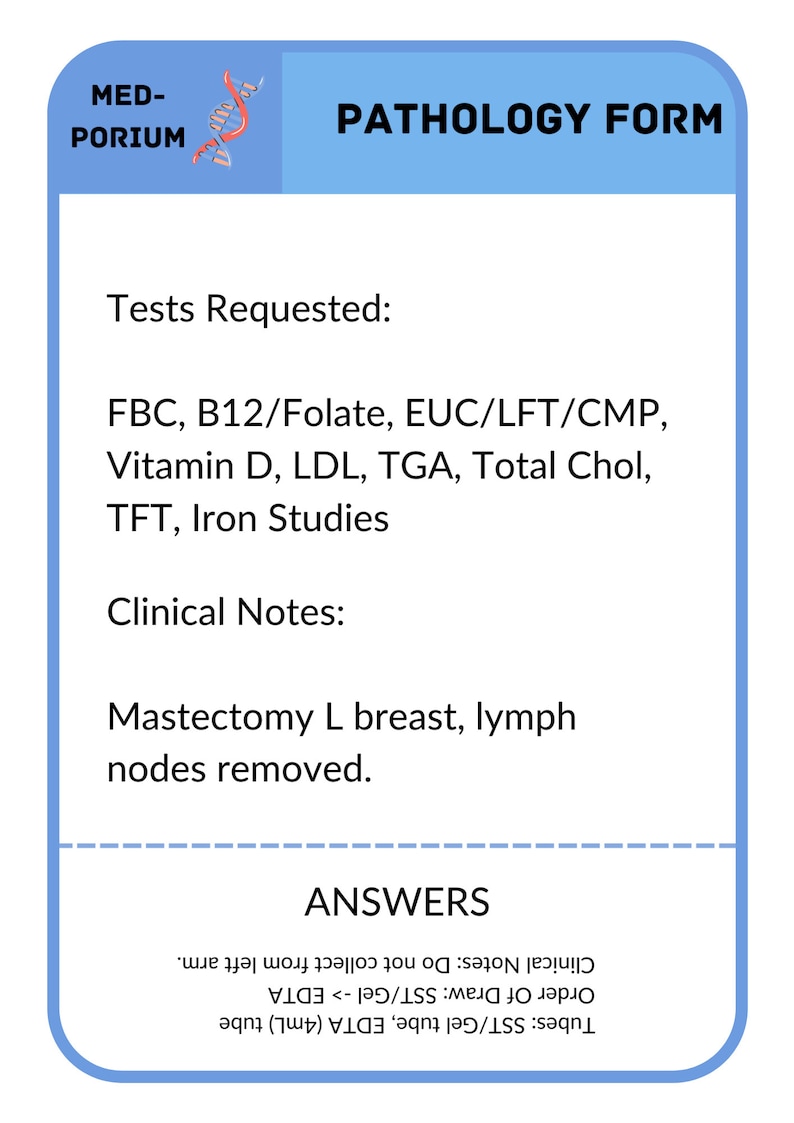Phlebotomy Practice Flashcards: Mock Phlebotomy Requests - Etsy