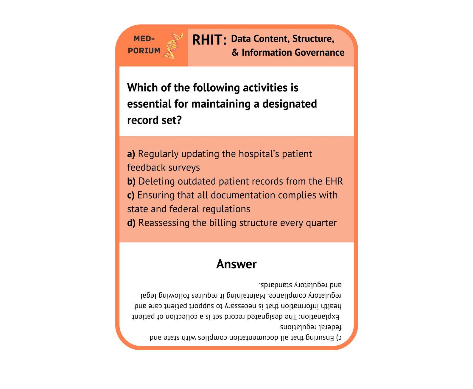 Complete RHIT (AHIMA) Exam Flashcard Set - Etsy