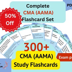 Complete CMA (AAMA) Flashcard Set - Etsy