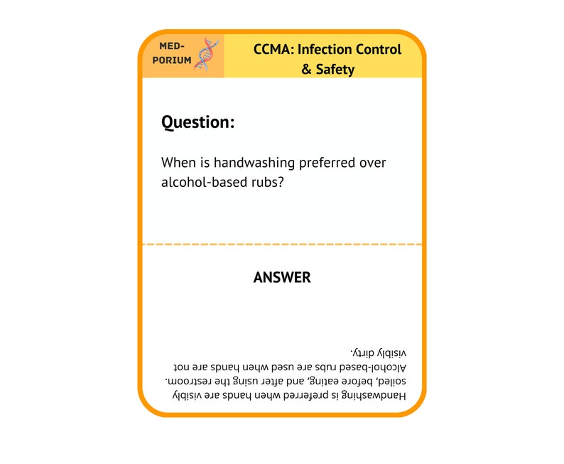 CCMA (NHA) Exam Flashcards: Infection Control & Safety - Etsy