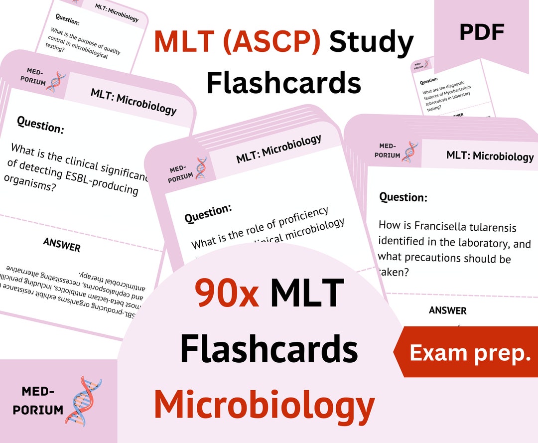 MLT (ASCP) Exam Flashcards: Microbiology - Etsy