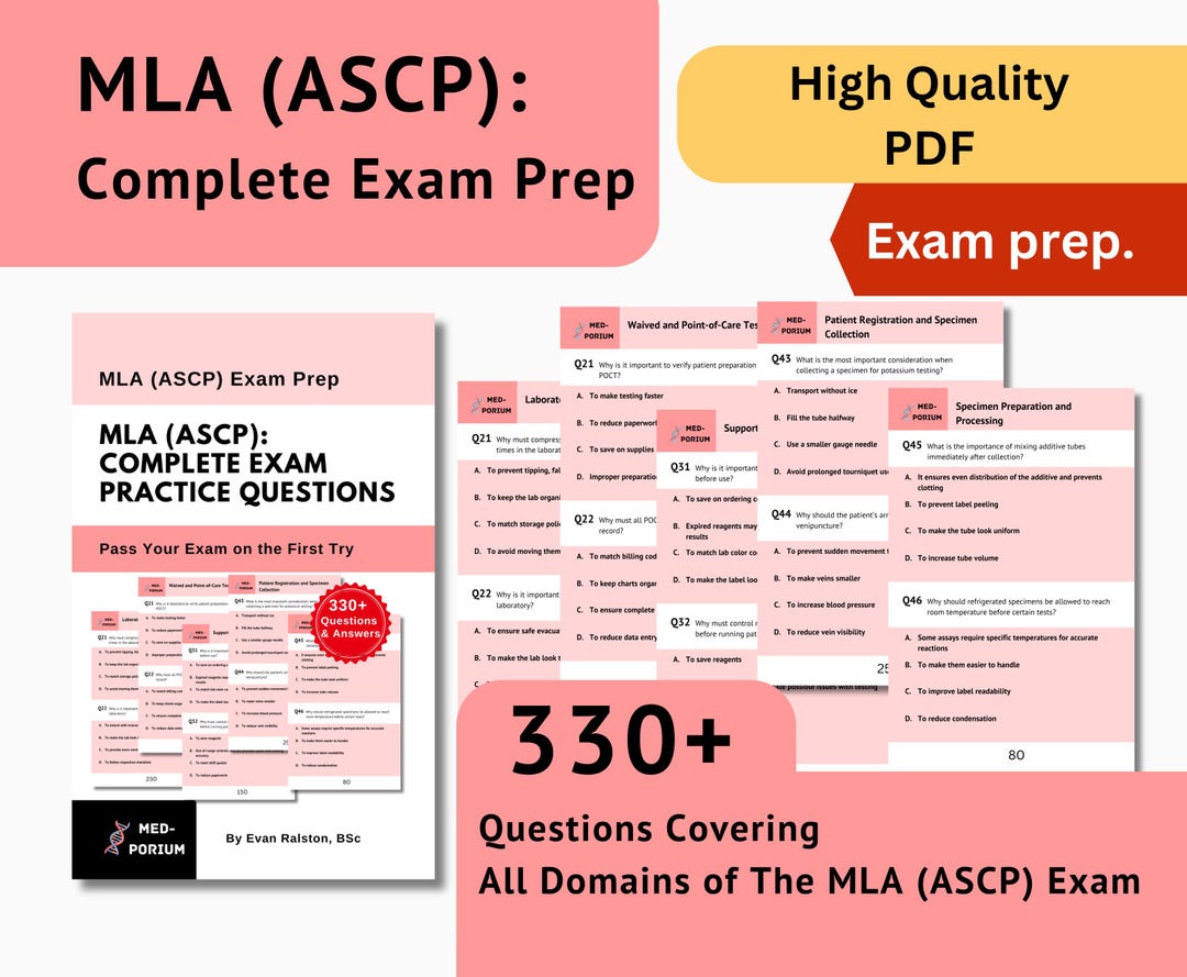 Complete MLA (ASCP) Exam Preparation: Medical Laboratory Assistant 330 ...