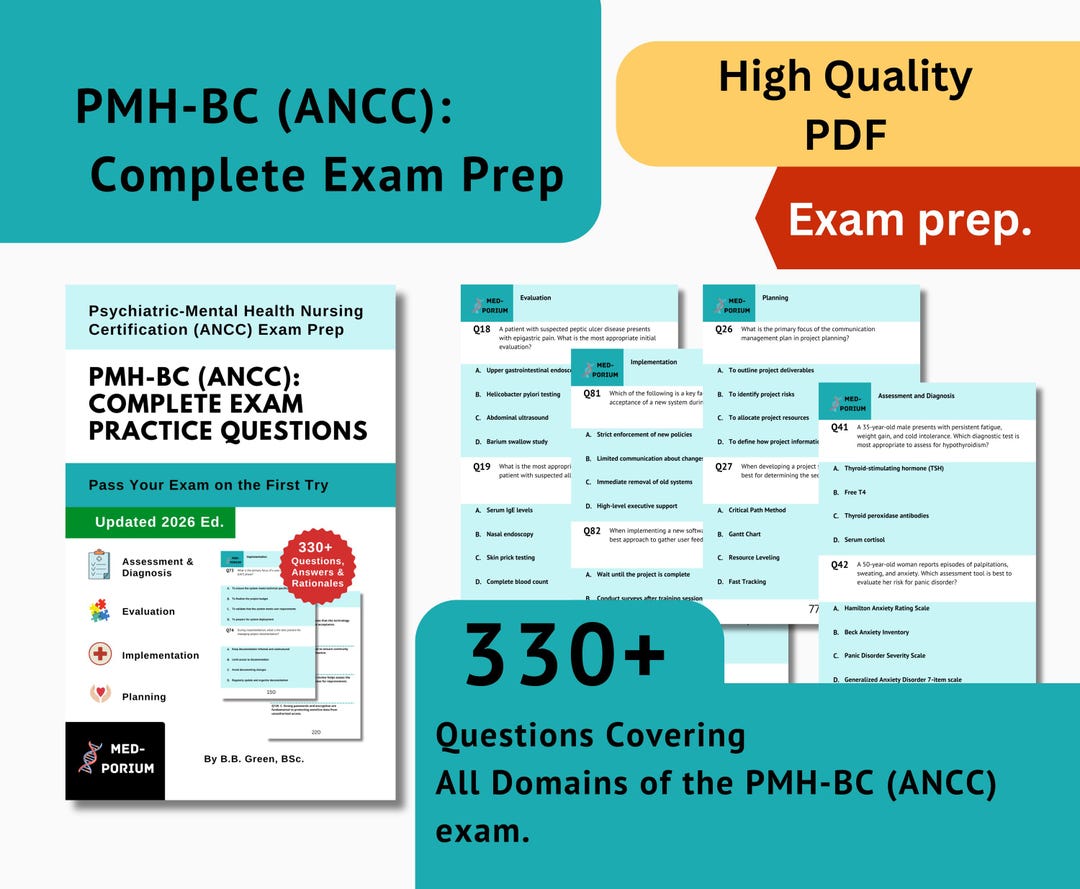 Complete PMH-BC (ANCC) Exam Preparation: Psychiatric-mental Health ...