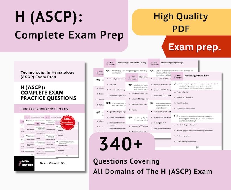 Complete H (ASCP) Exam Preparation: Technologist in Hematology 340 ...