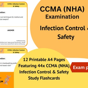CCMA (NHA) Exam Flashcards: Infection Control & Safety - Etsy