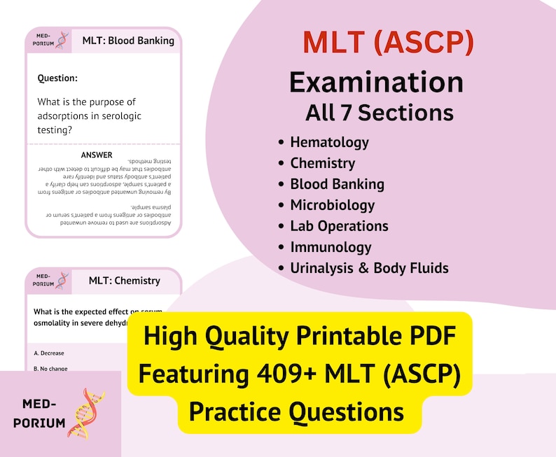 Complete MLT (ASCP) Exam Flashcard Set - Etsy