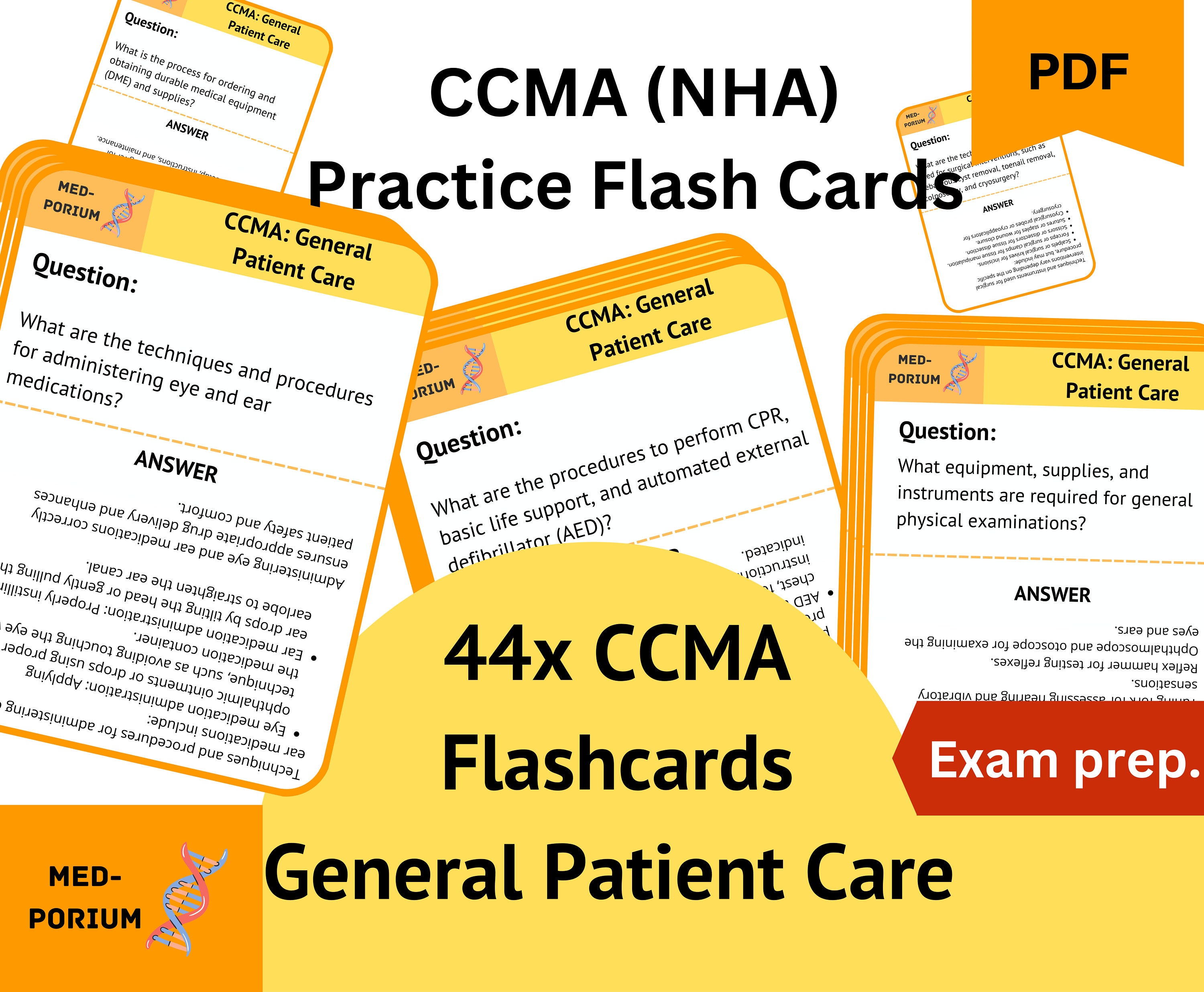 CCMA (NHA) Exam Flashcards: General Patient Care - Etsy