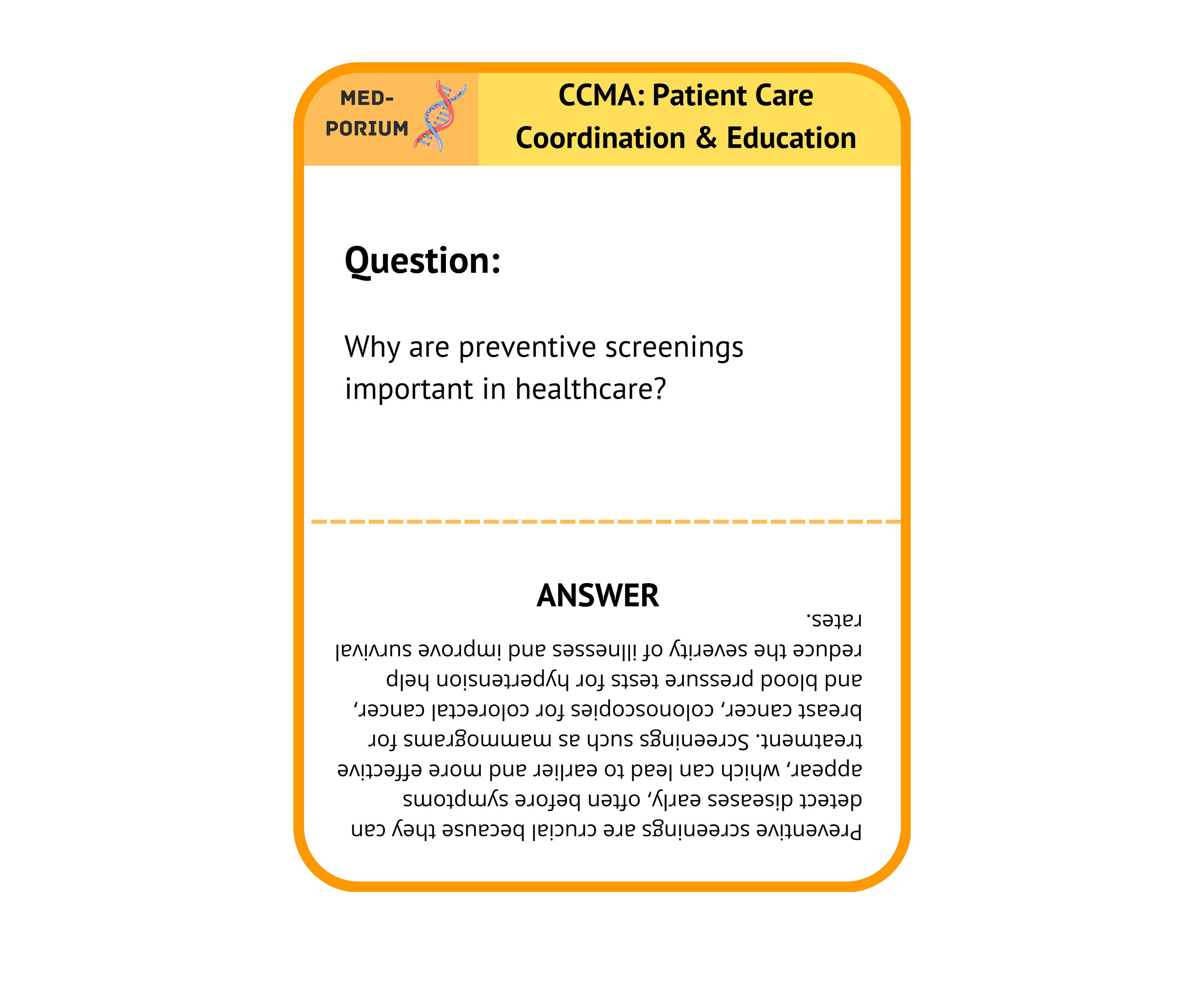 CCMA (NHA) Exam Flashcards: Patient Care Coordination & Education - Etsy