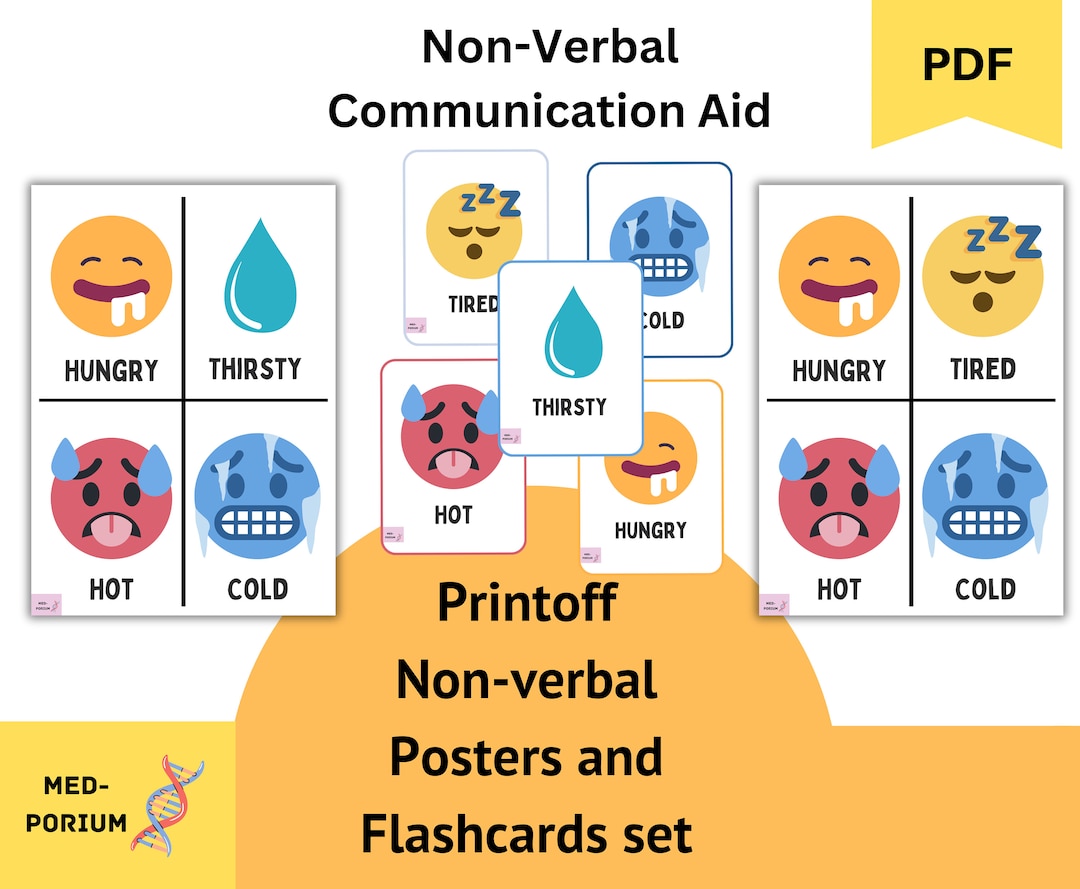 Non-verbal Communication Aids Essential Visual Flashcards & Poster Set ...