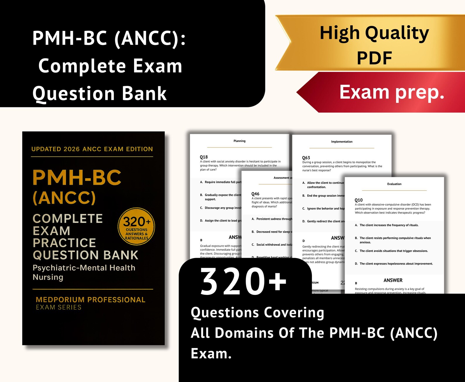 Complete PMH-BC (ANCC) Exam Question Bank: Psychiatric-mental Health ...