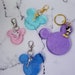 Mickey Head Resin Mouse Keychain or Zipper Pull With Minnie or Mickey ...