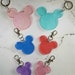Mickey Head Resin Mouse Keychain or Zipper Pull With Minnie or Mickey ...