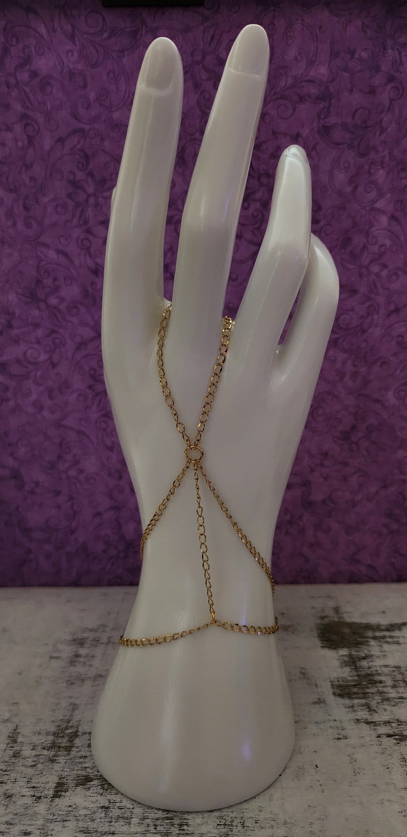 Boho Layered Hand Chain Finger to Wrist Bracelet 7" or 8" Stainless ...