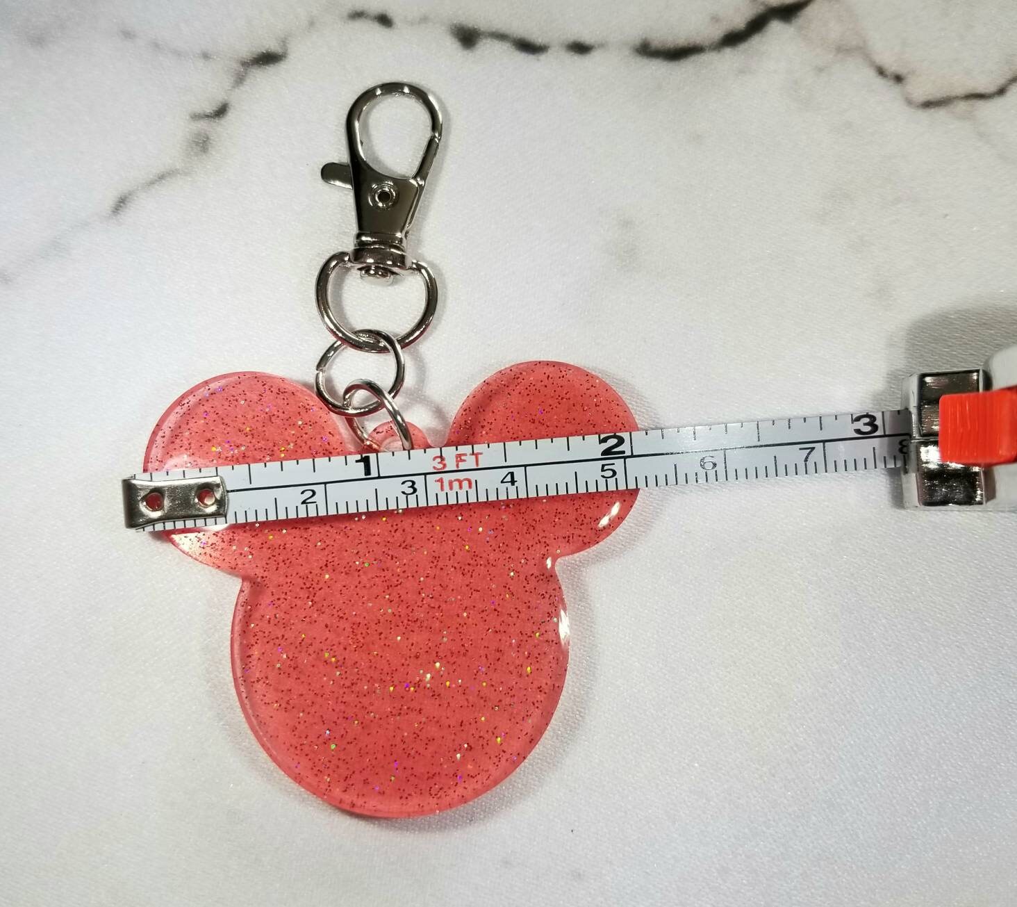 Mickey Head Resin Mouse Keychain or Zipper Pull With Minnie or Mickey ...