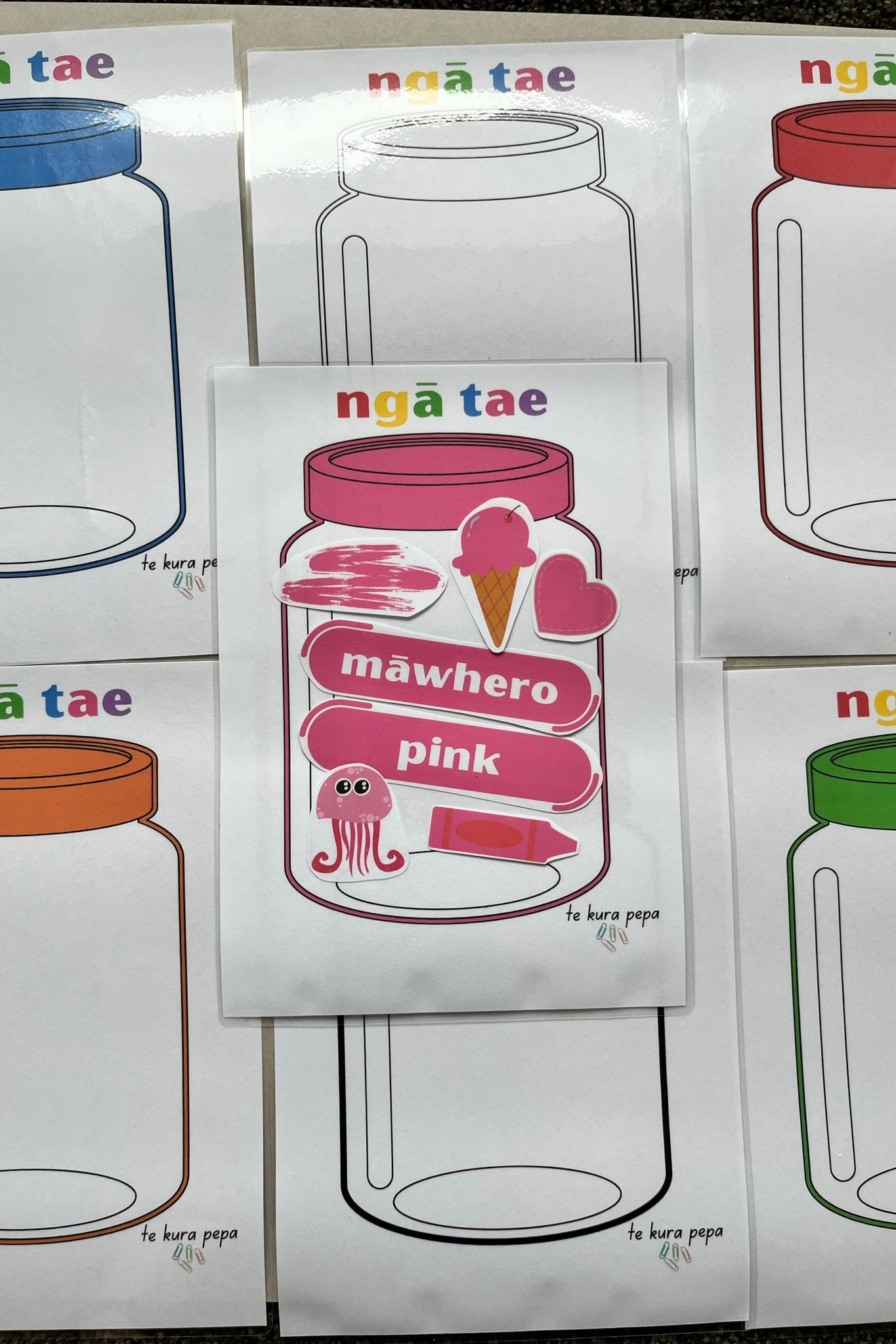 Printable Colour Matching Game, Te Reo Maori and English - Etsy