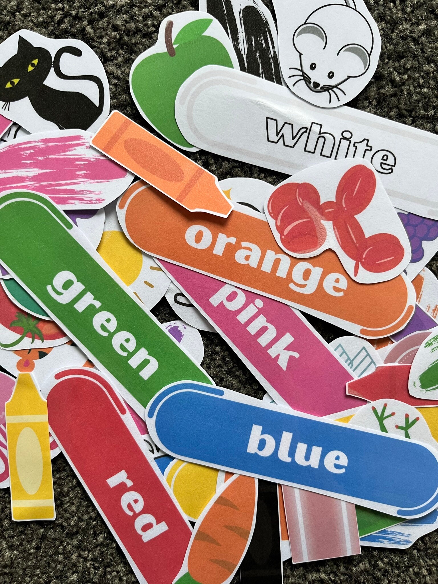 Printable Colour Matching Game, English - Etsy