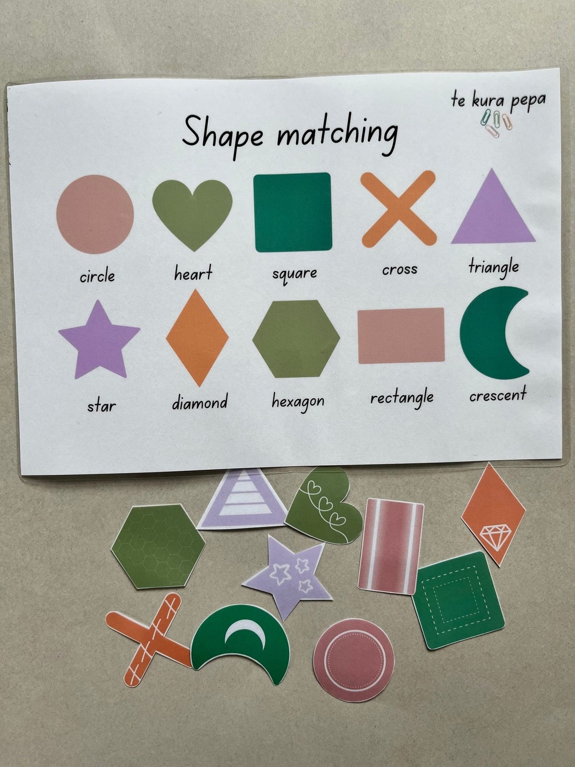 Printable Shape Matching Game, English - Etsy