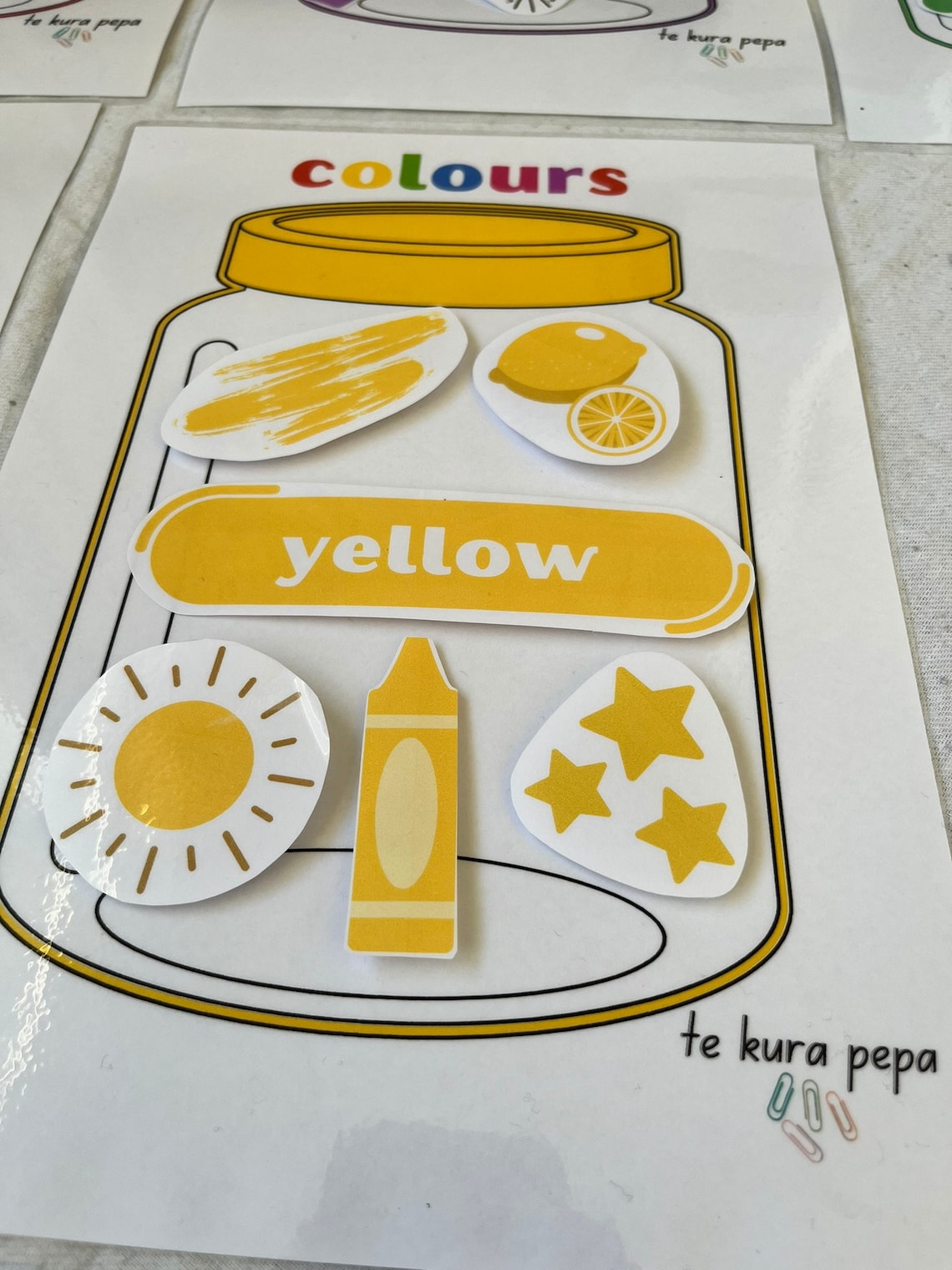 Printable Colour Matching Game, English - Etsy