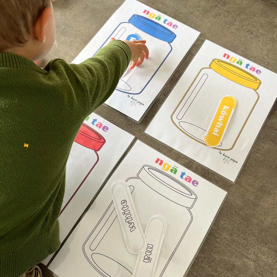 Printable Colour Matching Game, Te Reo Maori and English - Etsy