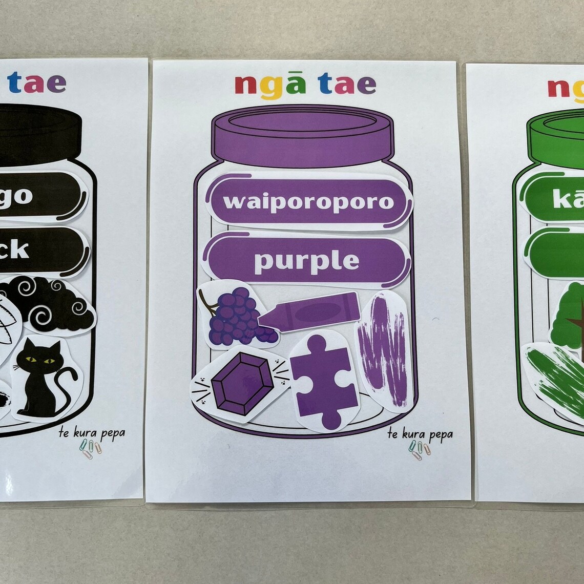Printable Colour Matching Game, Te Reo Maori and English - Etsy