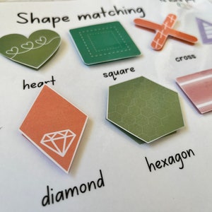 Printable Shape Matching Game, English - Etsy