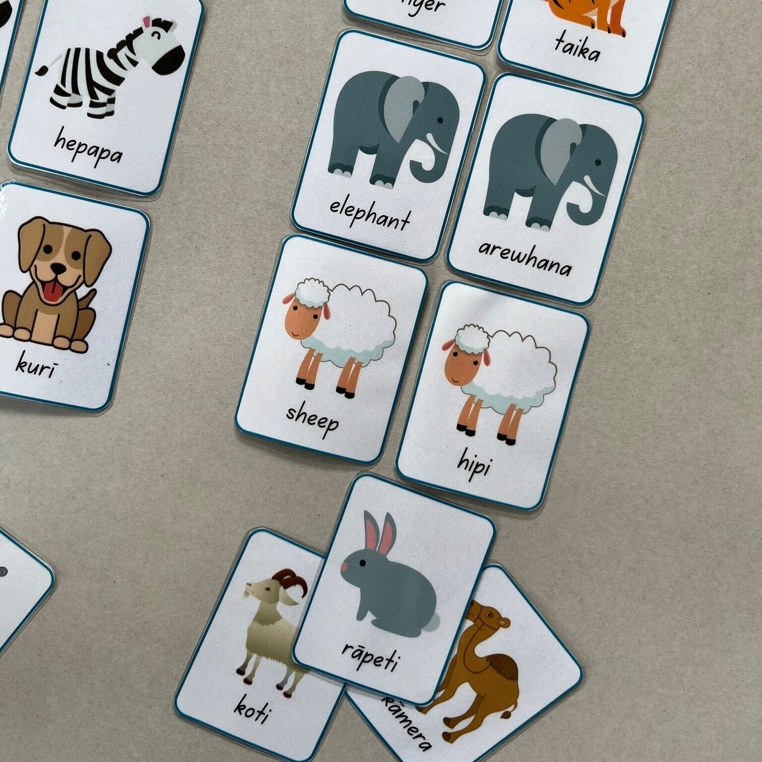 Printable Animal Matching Card Game, Te Reo Maori and English - Etsy