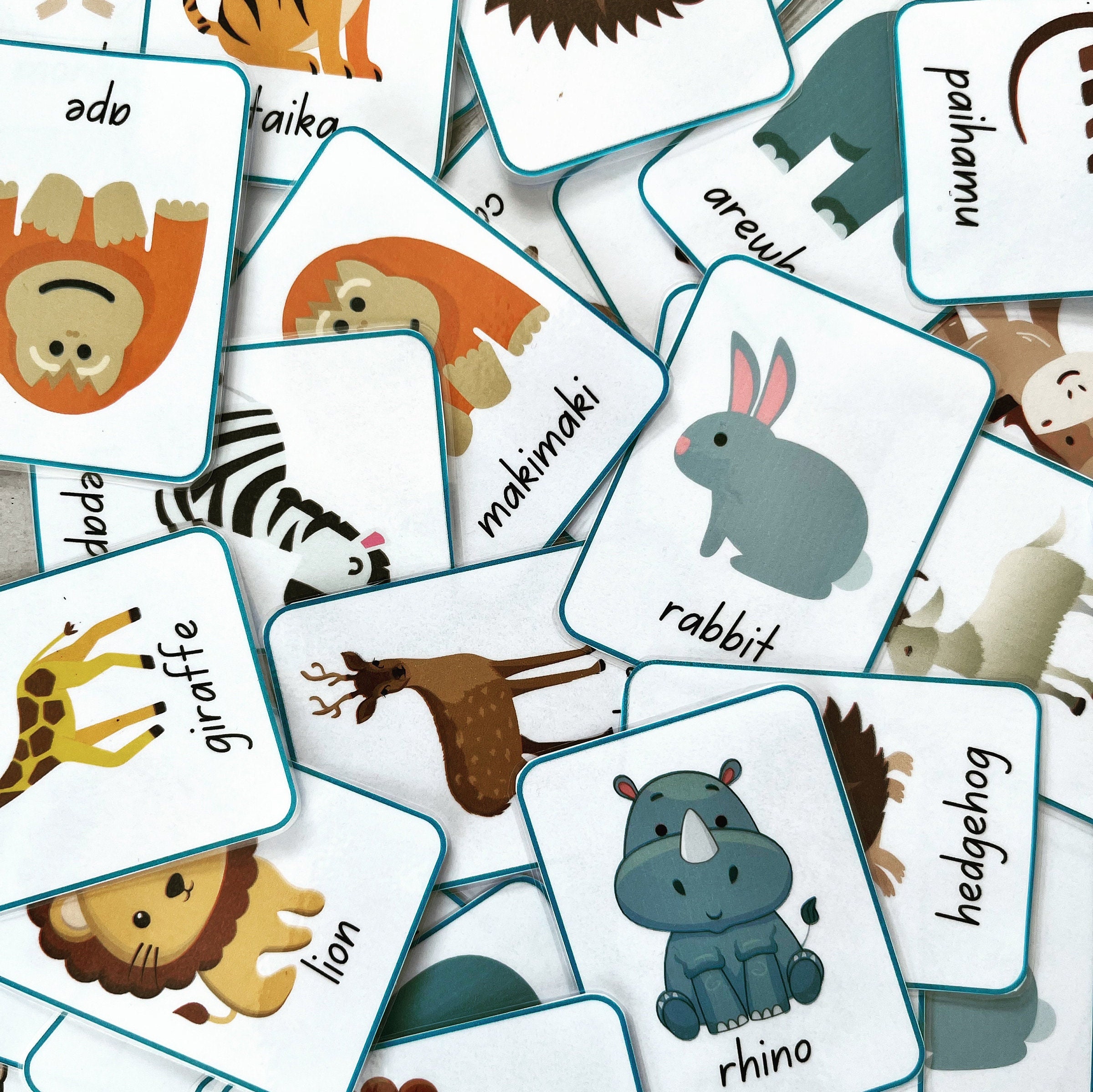 Printable Animal Matching Card Game, Te Reo Maori and English - Etsy