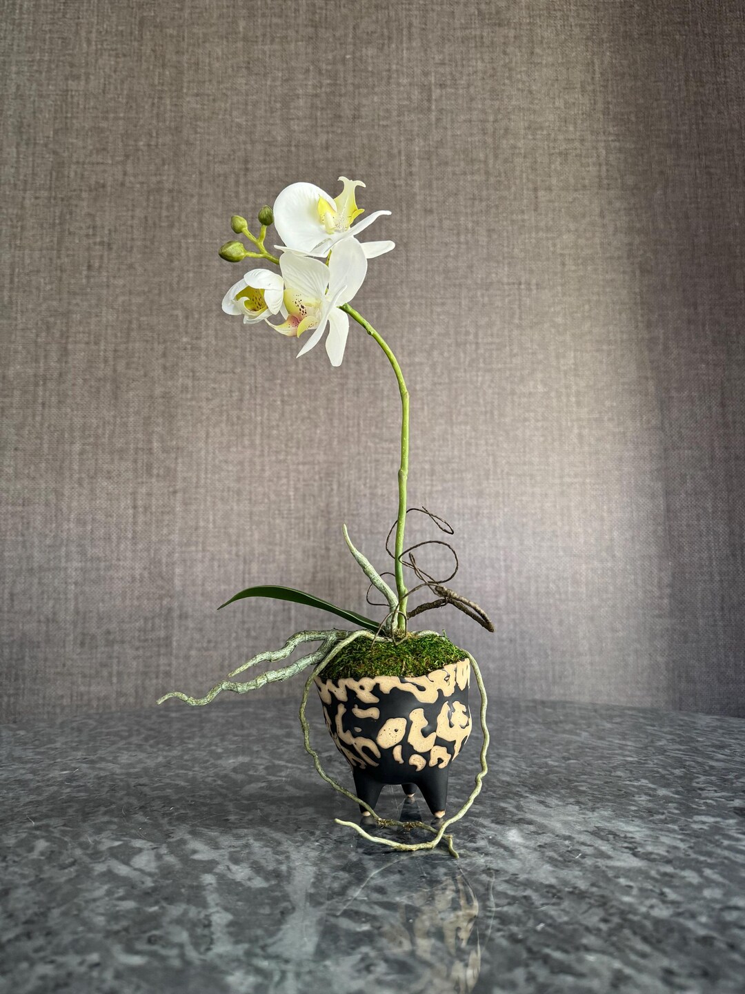 MINI WHITE ORCHID, Tribal Inspired, Real Touch Orchids, Faux Floral ...