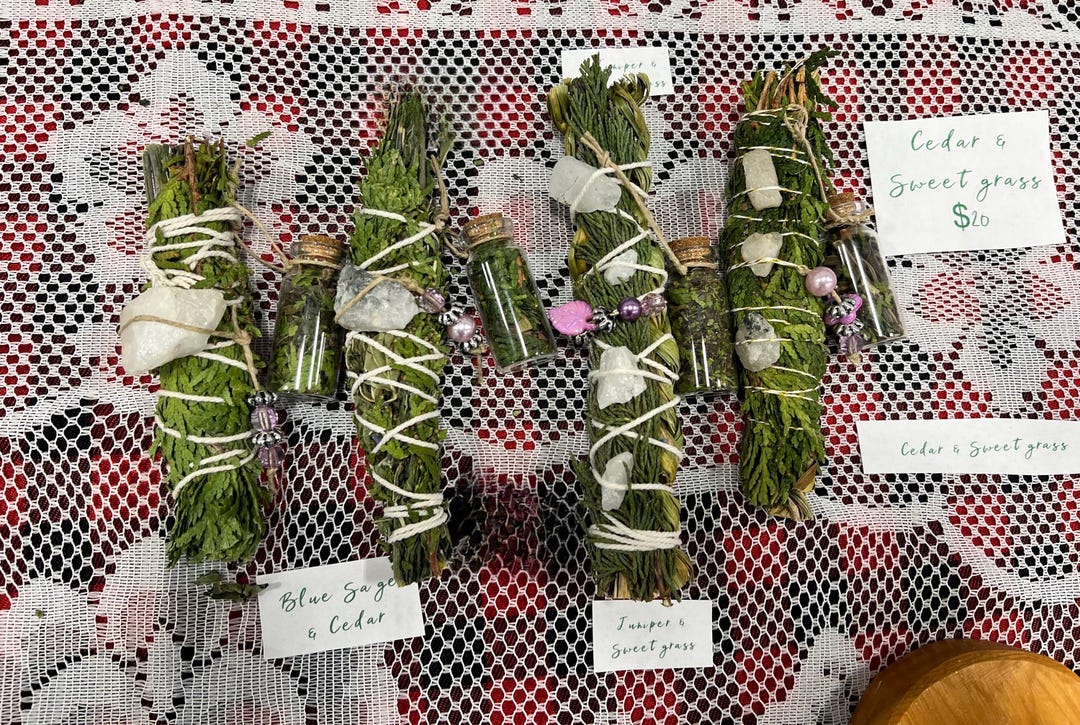 Smudging Bundle - Cedar- Sweetgrass-blue Sage - Etsy
