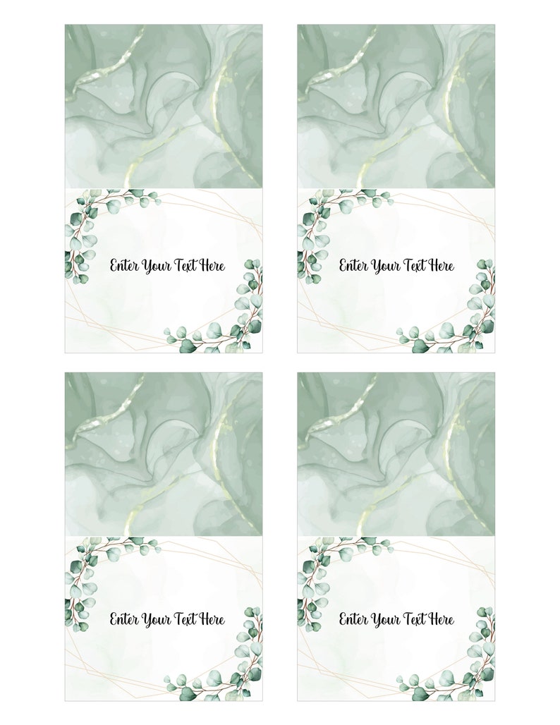 EDITABLE Food Labels for Buffet Labels Template Eucalyptus - Etsy