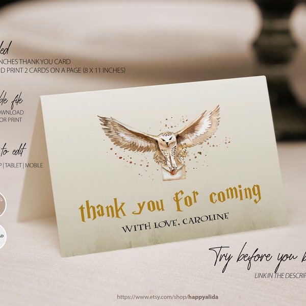 Magic Thank You Card - Etsy