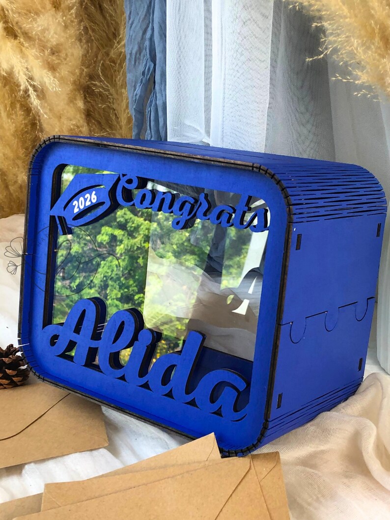 Personalized Graduation Card Box 2026, Grad Memory & Keepsake Box, Card ...