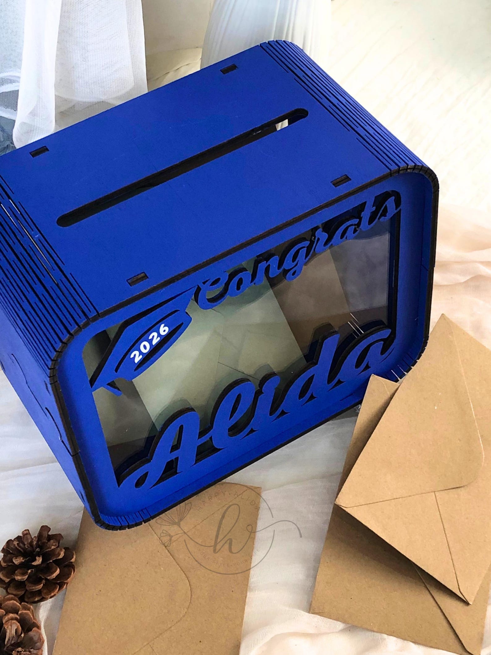 Personalized Graduation Card Box 2026, Grad Memory & Keepsake Box, Card ...