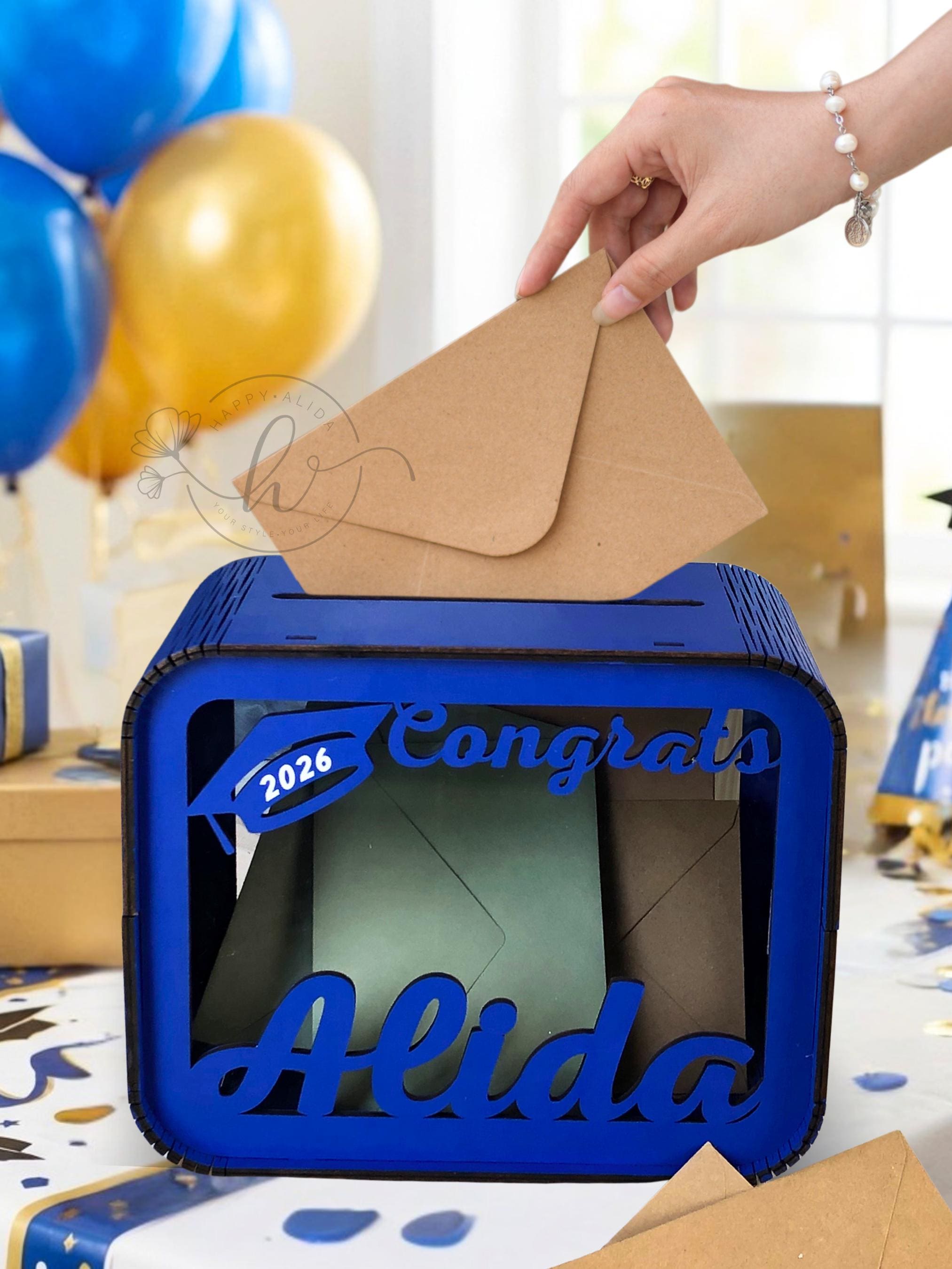 Personalized Graduation Card Box 2026, Grad Memory & Keepsake Box, Card ...