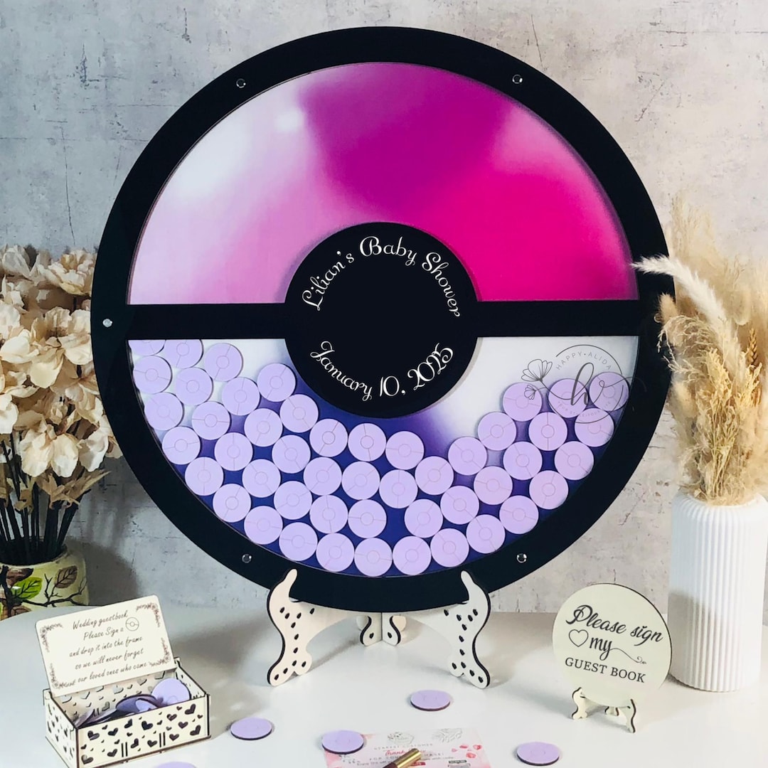 Pokeball Guest Book for Baby Shower 1st Birthday Guest Book Alternative ...
