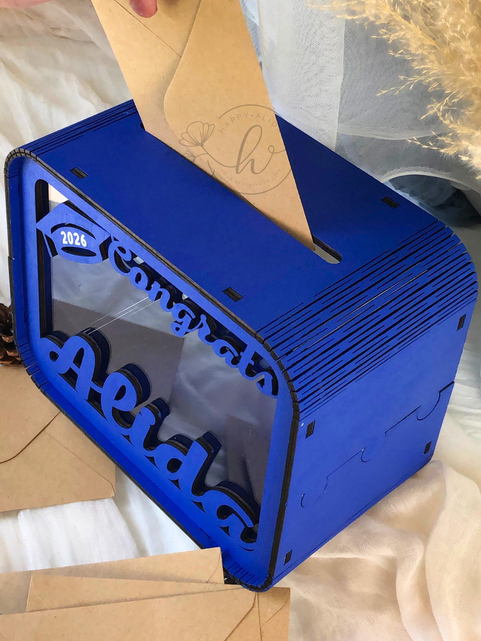 Personalized Graduation Card Box 2026, Grad Memory & Keepsake Box, Card ...