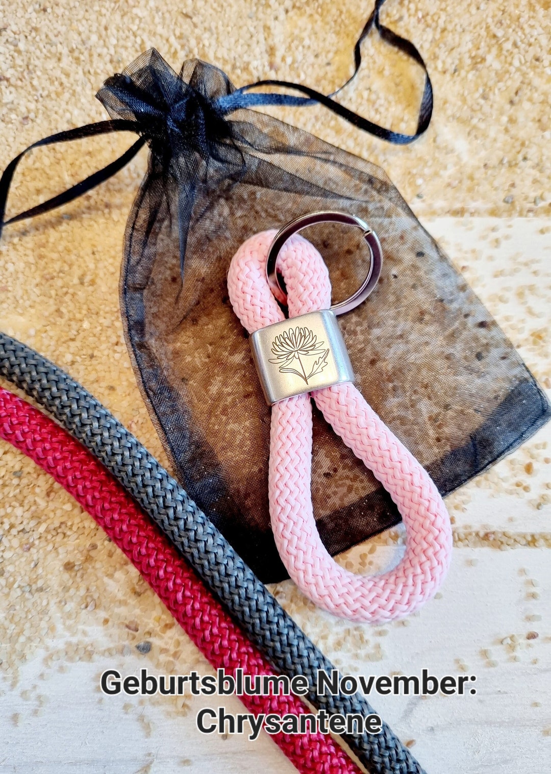 Keychains Sailing Rope Birth Flower November - Etsy